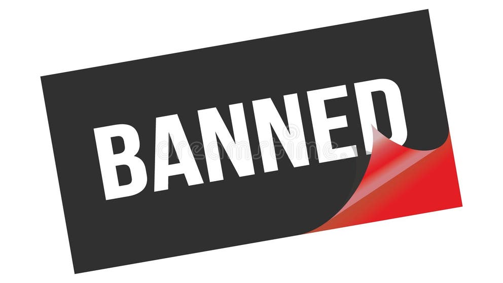 BANNED Text on Black Red Sticker Stamp Stock Illustration ...