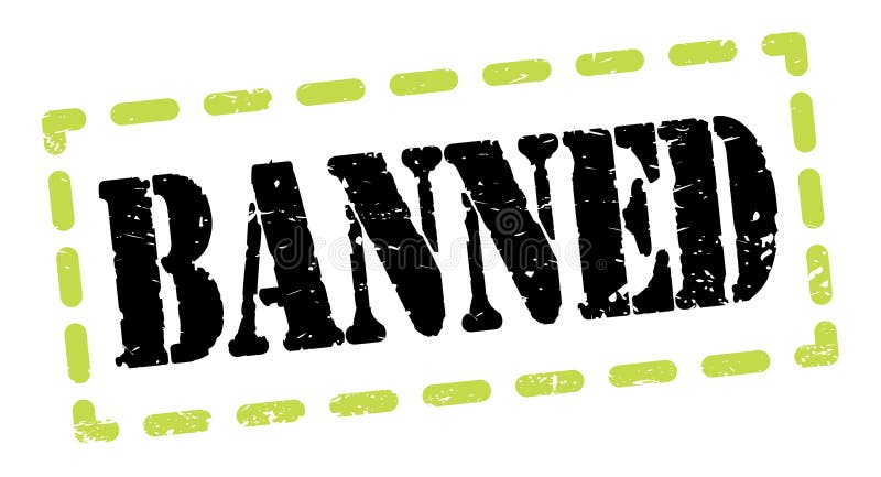 BANNED Text Written on Green-black Stamp Sign Stock Illustration ...