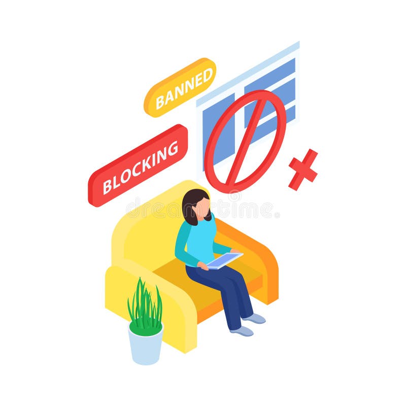 Banned User Icon stock vector. Illustration of blocked - 242128908