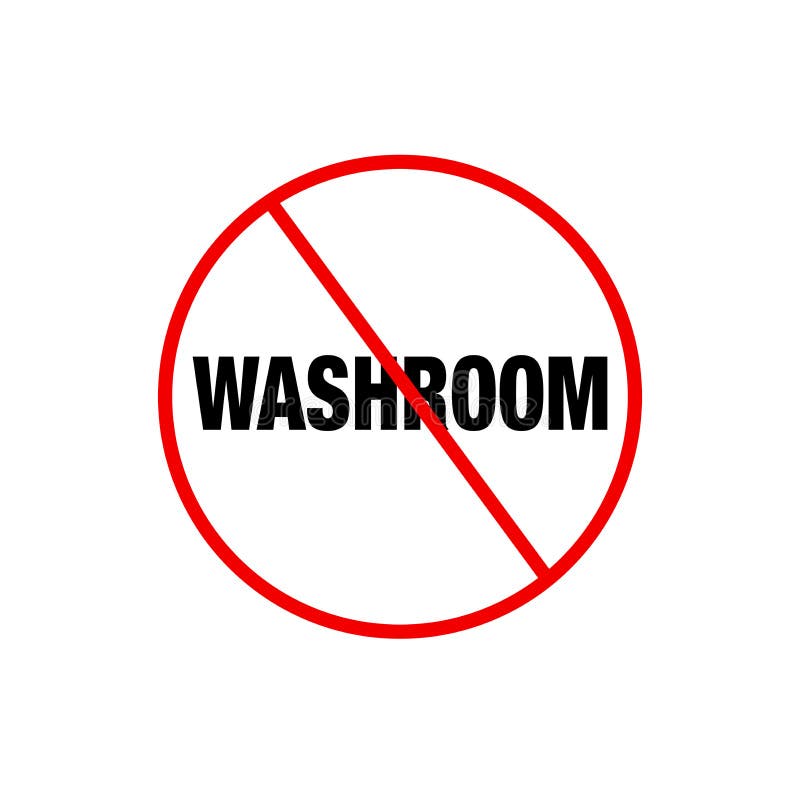 Banned Washroom Vector Icon. No Washroom Icon Stock Vector ...