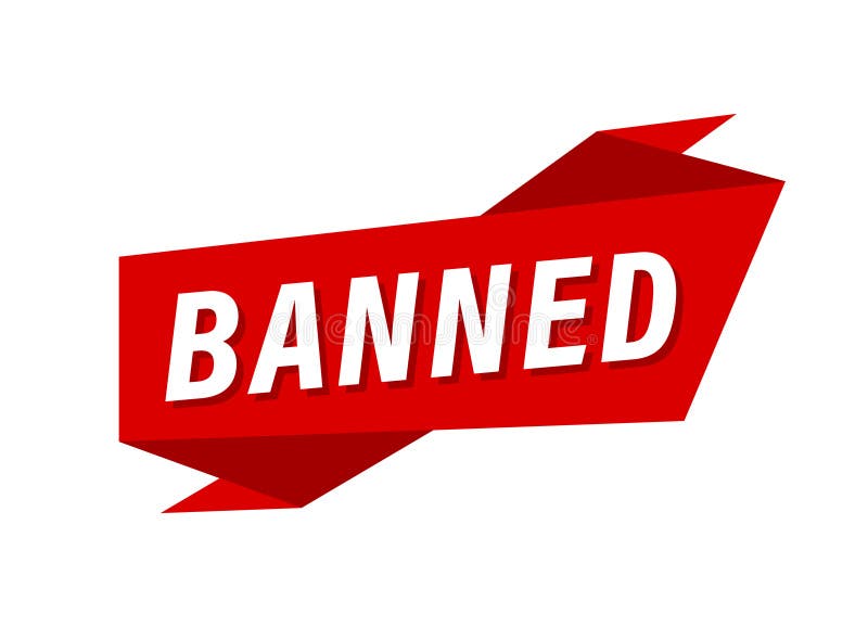 Banned Banner. Banned Speech Bubble Label Set. Stock Vector ...