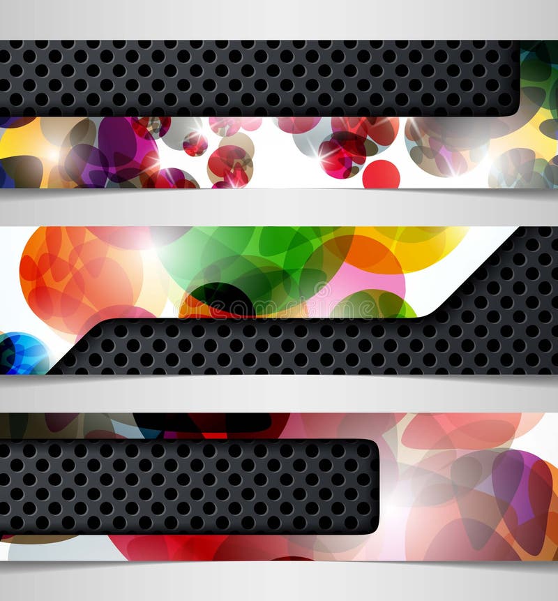 Banner with Abstract Pattern Stock Vector - Illustration of colorful ...