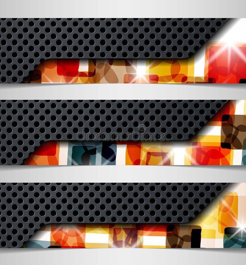 Banner with Abstract Pattern Stock Vector - Illustration of color ...