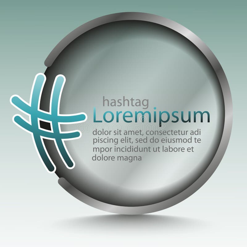 Banner with Abstract Round Transparent with the Hashtag - Bars - for ...