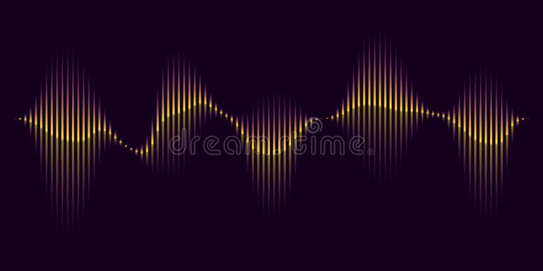 Banner with an Abstract Soundwave Design Stock Illustration ...
