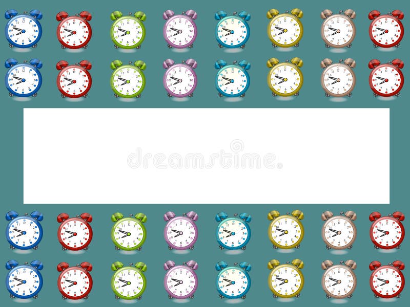 Banner Alarm Clock, Coloured Alarm Clock Retro Green Background Stock ...