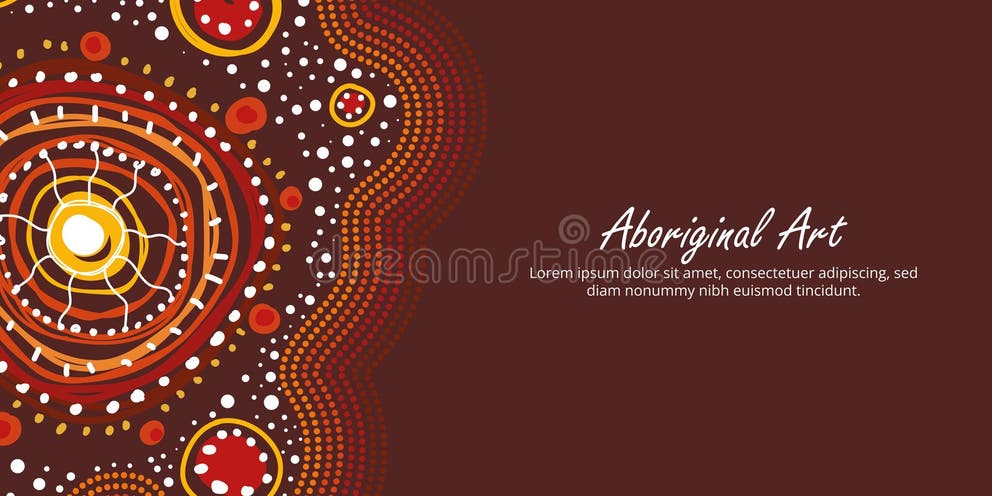 Banner Artwork in Vector Format Celebrating the Elegance of Aboriginal ...