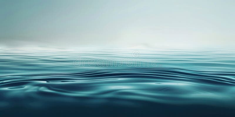 Banner Background with Abstract Calm Ocean Surface, Gentle Waves ...