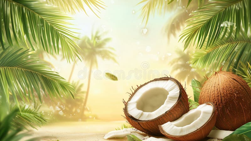 Banner Background of Coconut Day for Advertisement and Social Media ...