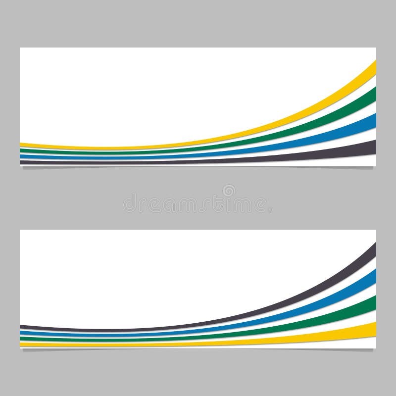 Banner Background from Curves - Vector Graphic Design with 3d Effect ...