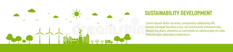 Banner Background for Eco Friendly, Sustainability Development Concept ...