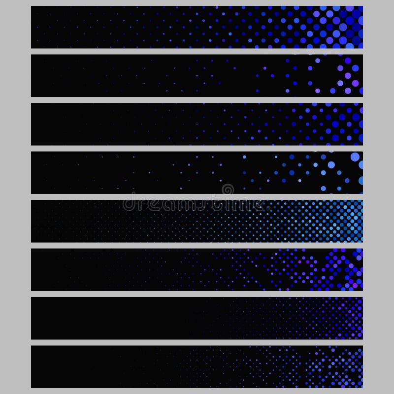 Banner Background Set - Vector Rectangular Dot Pattern Template Stock ...
