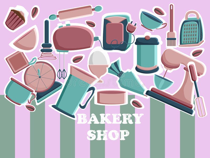 Banner for the Bakery Shop. Tools for Pastry Maker. Stock Vector ...