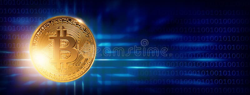 Bitcoin Banner Vector. Digital Web Money. Gold Coins Stack. Business ...