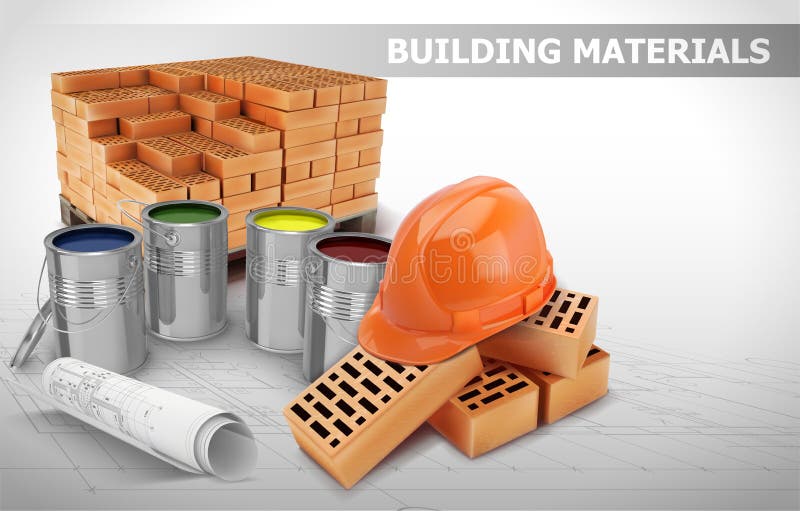 Building materials. stock illustration. Illustration of putty - 90545632
