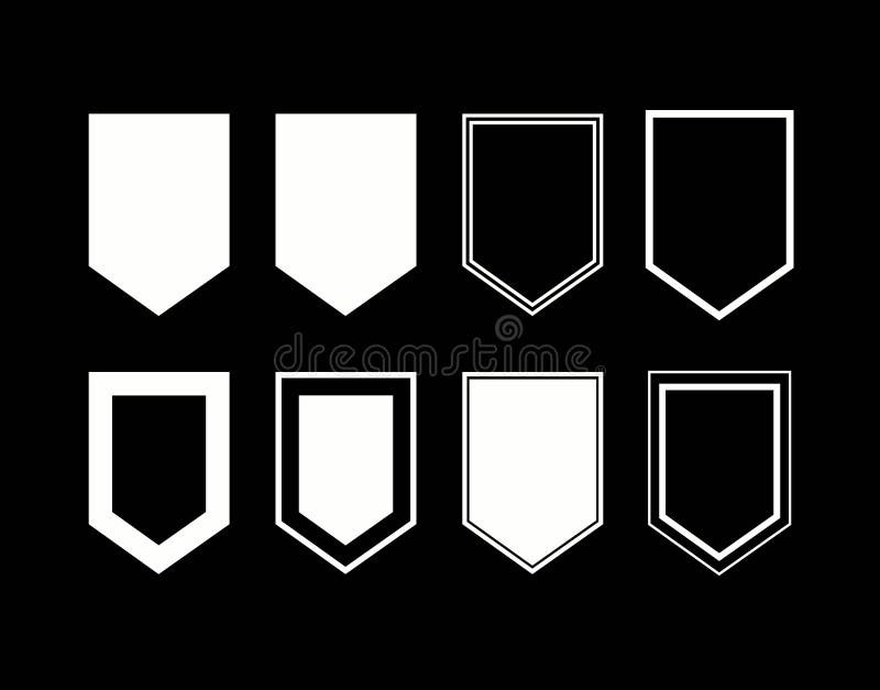 Banner Bunting Template Set. Vector Template Design Stock Vector ...