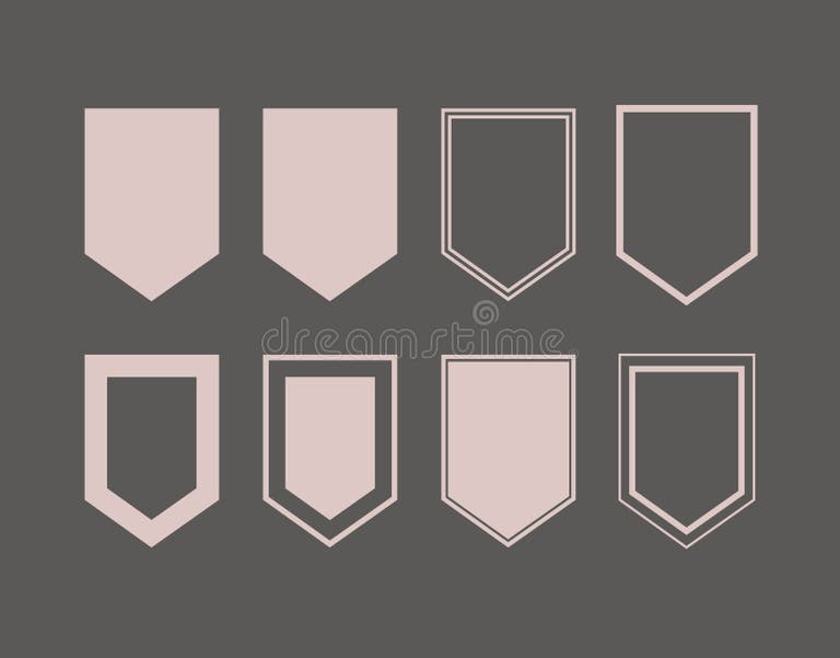 Banner Bunting Template Set. Vector Template Design Stock Vector ...