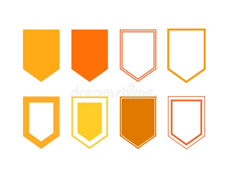 Banner Bunting Template Set. Vector Template Design Stock Vector ...