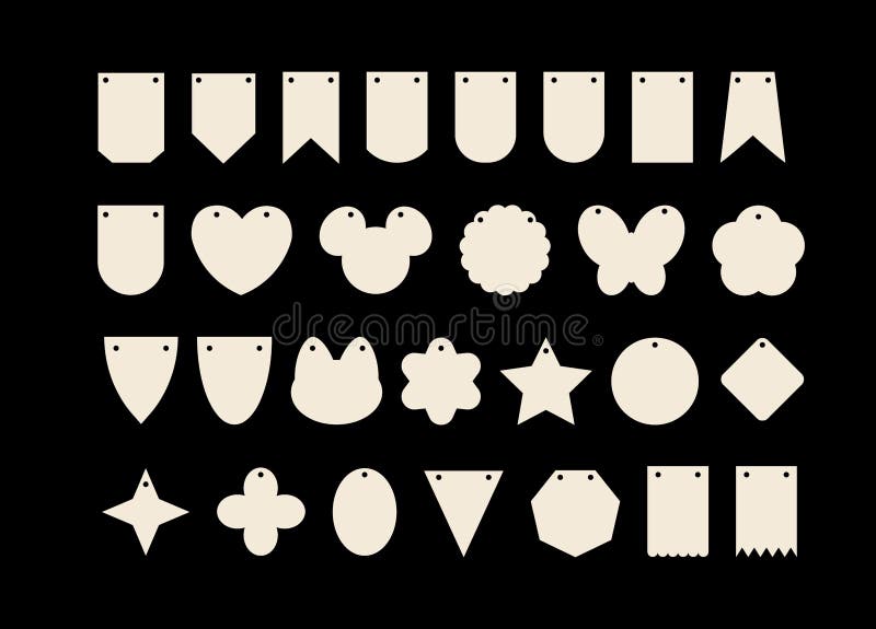 Banner Bunting Template Set. Vector Template Design Stock Vector ...