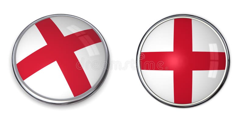 England Button Flag Round Shape Stock Illustration - Illustration of ...