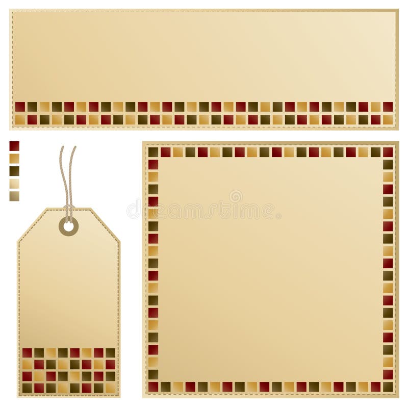 Banner card and tag set stock vector. Illustration of blank - 18991939