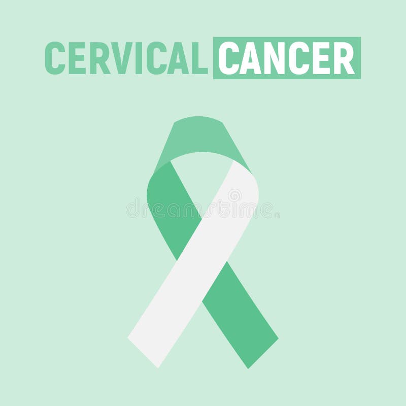 Banner with Cervical Cancer Awareness Realistic Ribbon. Design Template ...