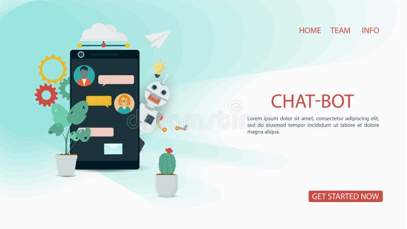 Banner Chat Bot Virtual Help in Phone among Colors Supports Chat for ...