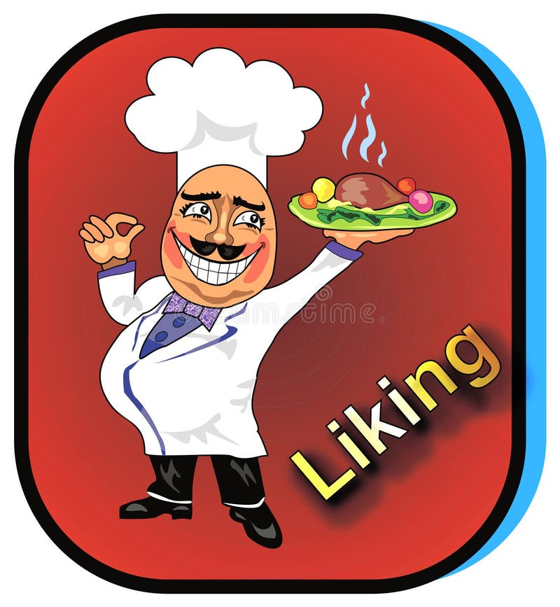 Banner with cheerful chef stock illustration. Illustration of ...
