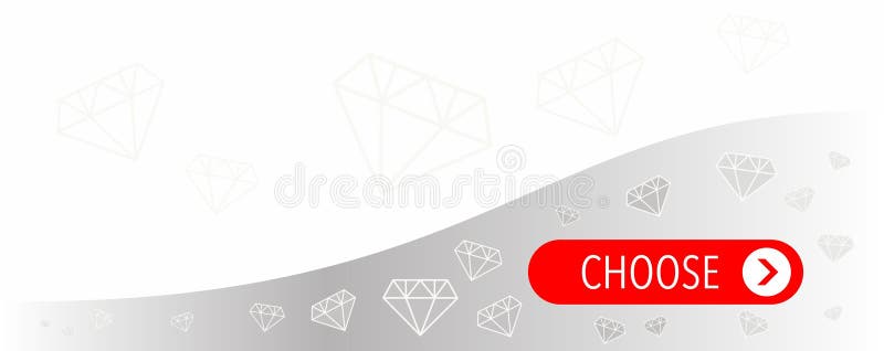 Banner with Choose Button. Red, White, Gray Colors. Wavy Shape ...