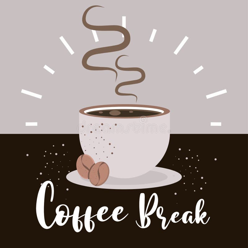 Banner coffee break stock illustration. Illustration of energy - 229698993
