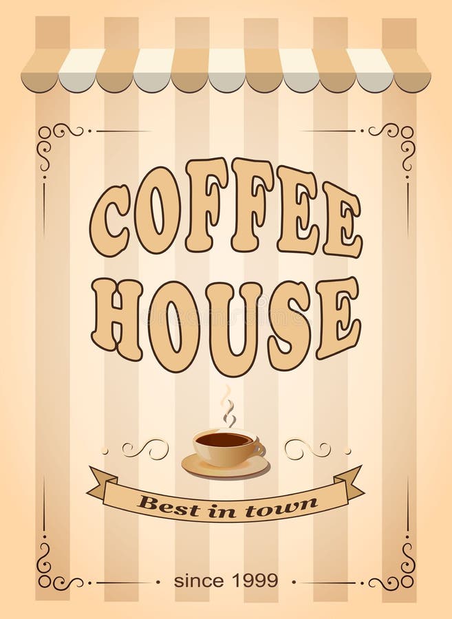 Banner for coffee stock vector. Illustration of cafeteria - 57123589