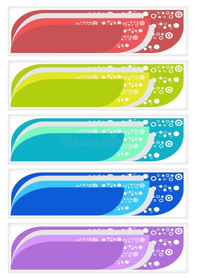 Abstract Web Colorful Line Header Footer Set Stock Vector ... Abstract Web Colorful Line Header Footer Set Stock Vector ...
