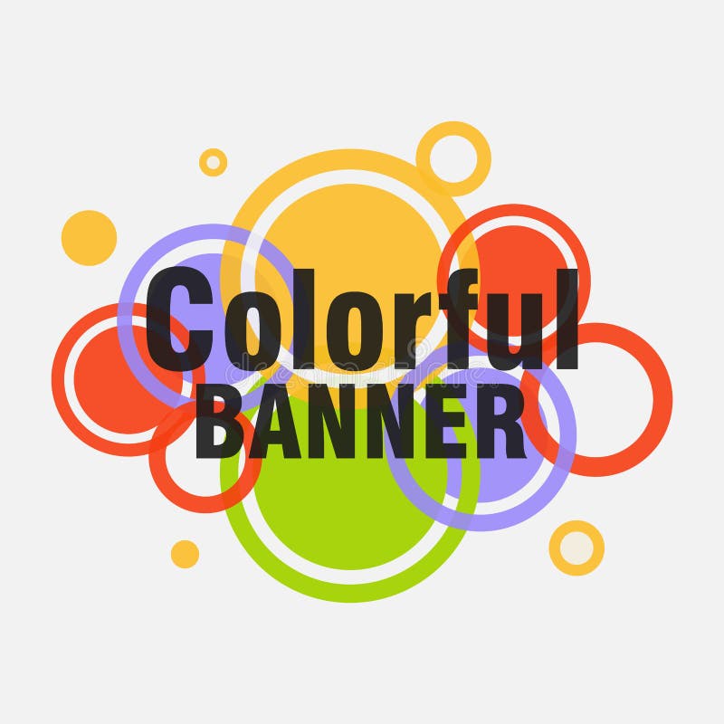 Banner From Colorful Circles, Logo Abstract Background, Design O Stock ...