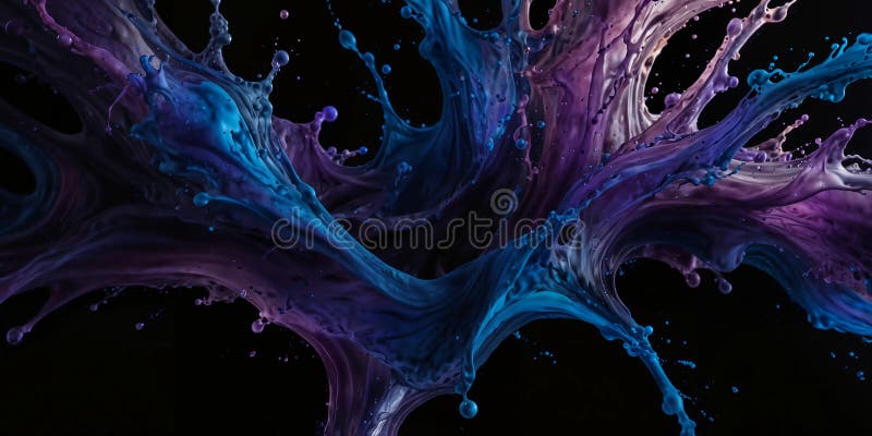 Banner of Colorful Violet, Purple and Blue Liquid Texture Background ...