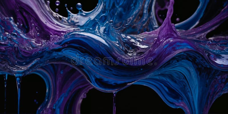 Banner of Colorful Violet, Purple and Blue Liquid Texture Background ...