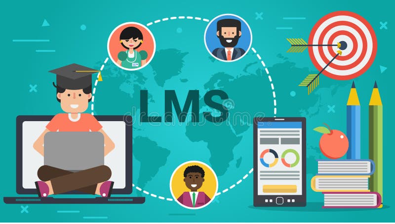 Banner - concept of LMS stock illustration. Illustration of business ...
