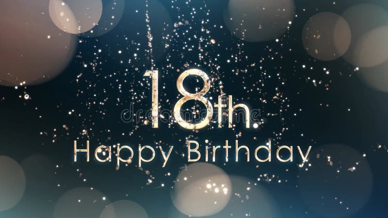 Congratulations on the 18th Birthday in Luxury Gold Style, Awarding ...