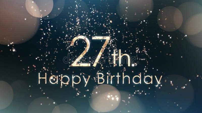 Congratulations on the 27th Birthday in Luxury Gold Style, Awarding ...