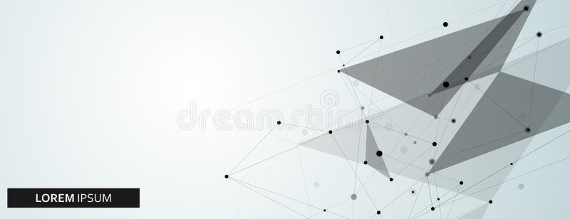 Banner with Connect Shapes in Modern Style on Light Background ...