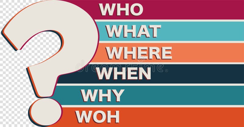 Banner Copy Space with Question Marks and Who-what-where-when-why-how ...