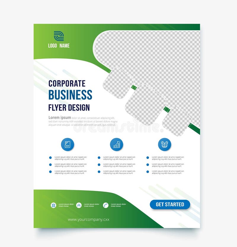 Corporate Business Flyer Design Template Stock Vector - Illustration of ...