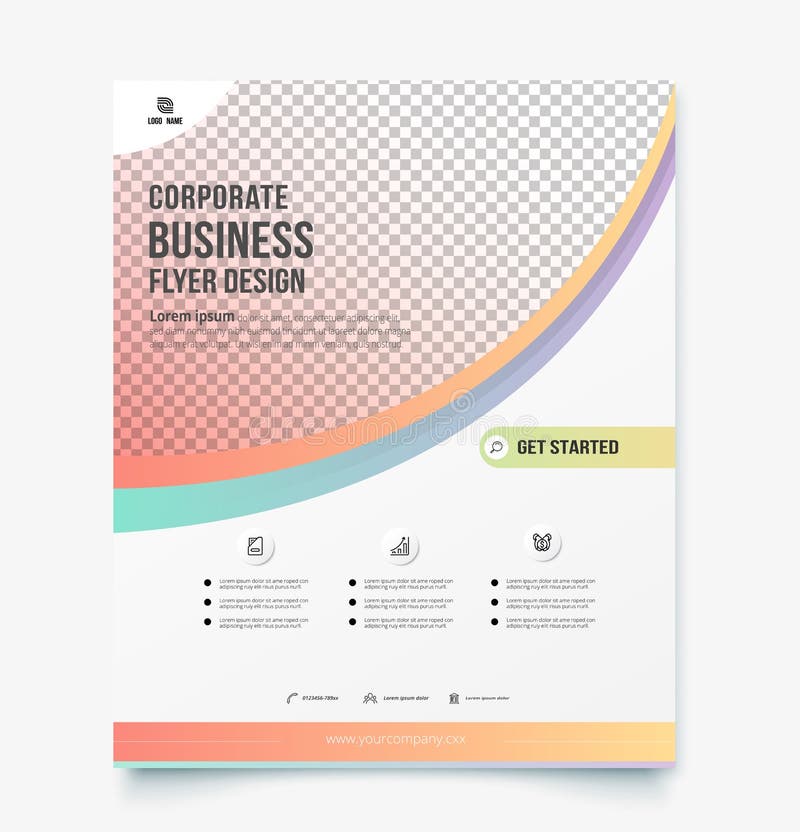 Corporate Business Flyer Design Template Stock Vector - Illustration of ...