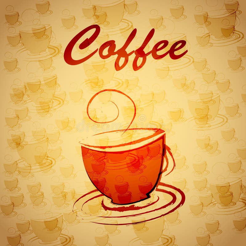 Banner cup of coffee stock vector. Illustration of banner - 30213813