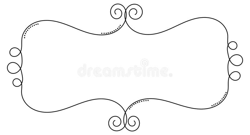 Banner curly border frame stock illustration. Illustration of curls ...