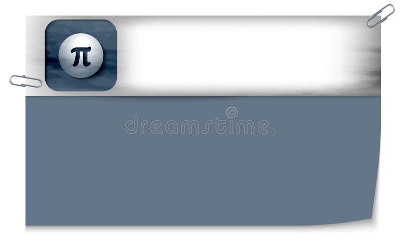 Banner with Dark Texture and Pi Sign Stock Vector - Illustration of ...