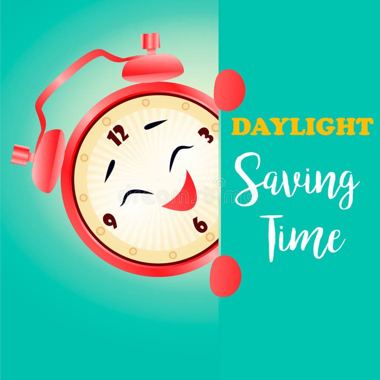 Banner for Daylight Saving Time with Alarm Clock Stock Vector ...