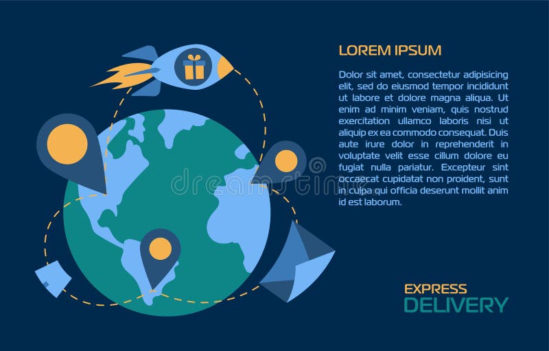 Banner of delivery stock illustration. Illustration of shop - 65069824