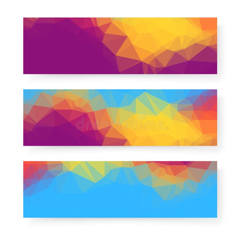 Vector Design Banner Polygonal Background Stock Vector - Illustration ...