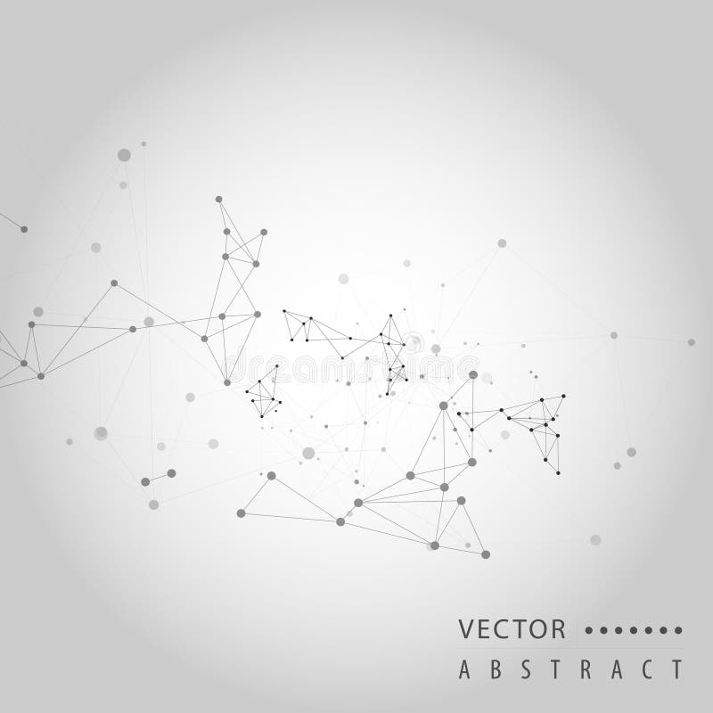 Banner Design with Abstract Polygonal Background. Connecting Dots and ...