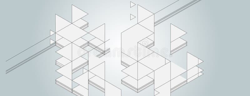 Banner Design with Abstract Polygonal Background. Connecting Dots and ...